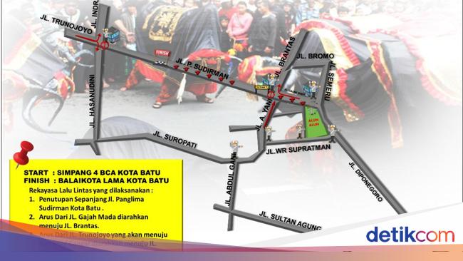 Ada Kirab 1.000 Banteng, Hindari Jalan Panglima Sudirman Kota Batu Ada Kirab 1.000 Banteng, Hindari Jalan Panglima Sudirman Kota Batu