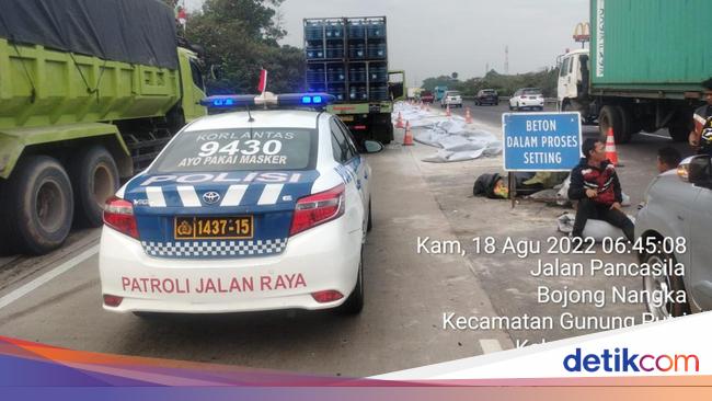 Truk Tabrak Genset di Tol Jagorawi Arah Bogor, Sopir Diduga Ngantuk
