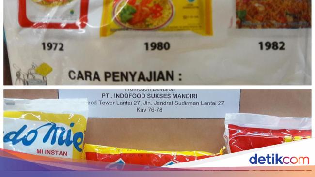 Ini Tampilan Kemasan Indomie dari Tahun 1972 hingga Sekarang