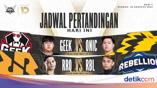 Jadwal MPL ID S10 Hari Ini: RRQ Hoshi vs Rebellion Zion