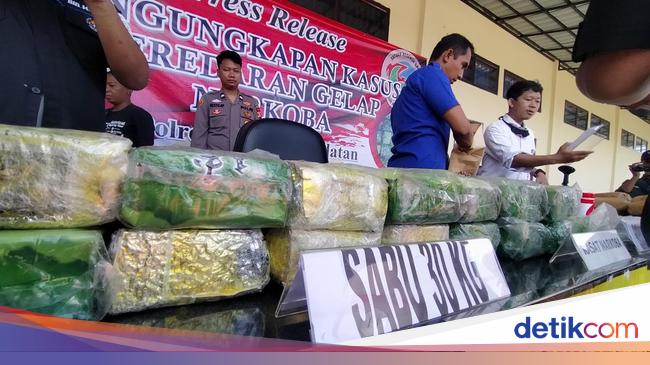 Polres Lampung Selatan Gagalkan Penyelundupan 30 Kg Sabu