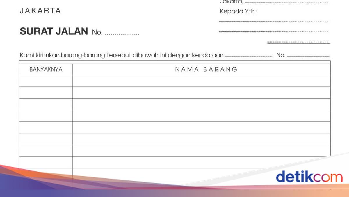 10 Contoh Surat Jalan yang Benar, Format, dan Cara Membuatnya