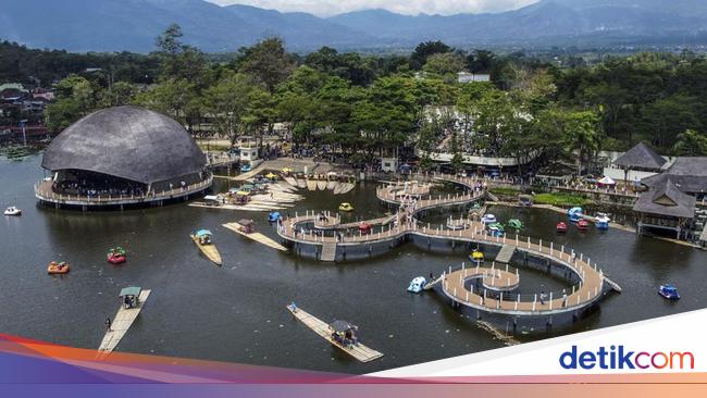 Potret Udara Wisata Situ Bagendit Garut, Bagus Banget