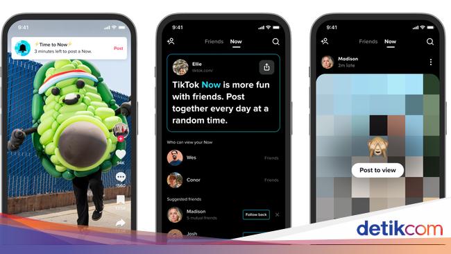 Fitur Baru TikTok Now Disebut Nyontek BeReal