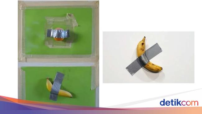 Karya Seni 'Pisang Dilakban' Vs 'Jeruk Dilakban', Mana yang Asli?