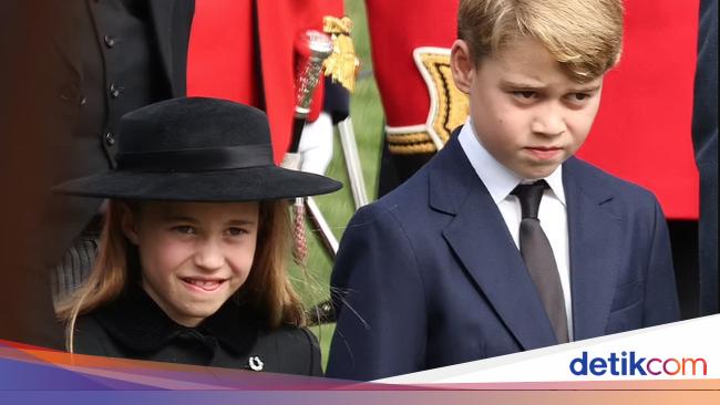 Momen Putri Charlotte Tegur Pangeran George Saat Pemakaman Ratu ...