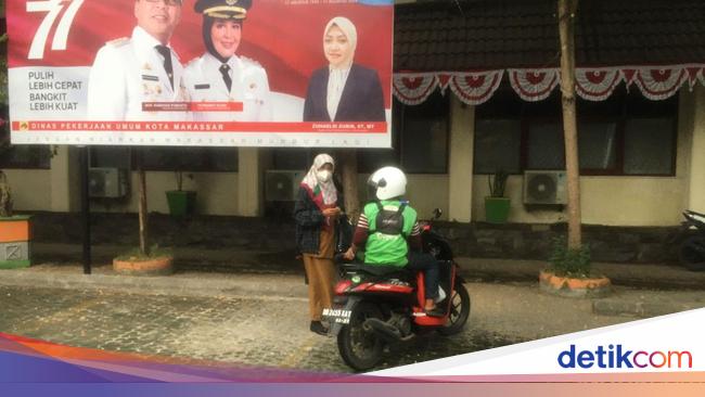 Hari Ojol Makassar, ASN-Honorer Pemkot Mulai Berdatangan Pakai Ojek Online