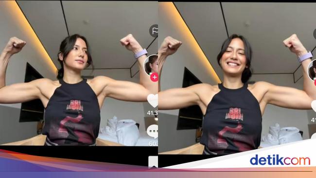 6 Gaya Pevita Pearce Olahraga Tenis-Angkat Beban, Ototnya Bikin Salfok