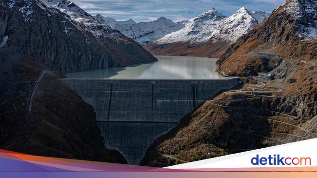 Wow! Bendungan Paling Jangkung di Eropa Diapit Perbukitan