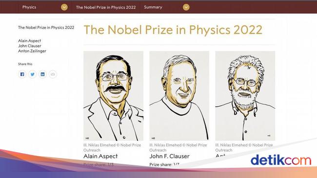 Letakkan Dasar Era Baru Teknologi Kuantum, 3 Ilmuwan Raih Nobel Fisika 2022