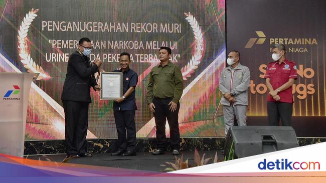 Pertamina Sumbagut Raih Rekor MURI Pemeriksaan Narkoba Terbanyak