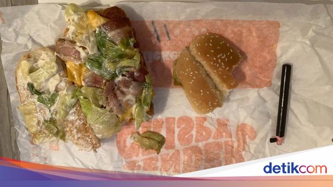 Ngeri! Ibu Ini Temukan Pensil Kayu di Dalam Burger Miliknya
