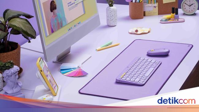 Duo Keyboard Mouse Minimalis Logitech Tampil dengan Warna Unik