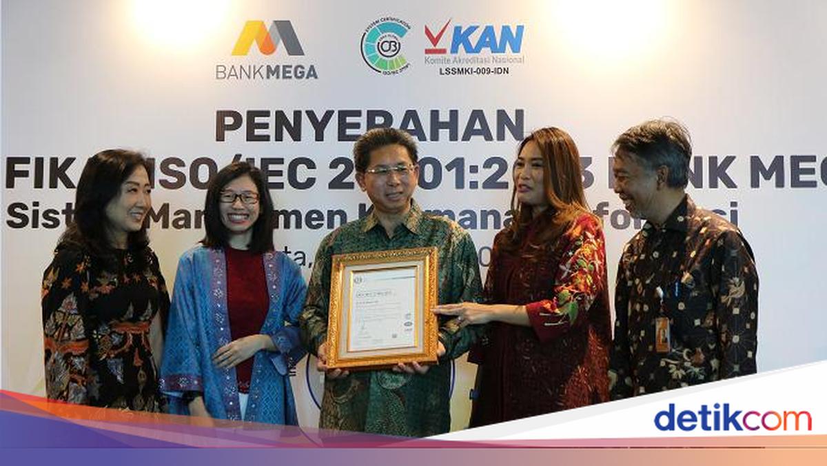 Bank Mega Terima Sertifikasi ISO 27001:2013 dari CBQA Global