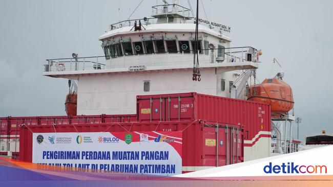 Perdana! Kapal Tol Laut Angkut Beras ke Aceh Via Pelabuhan Patimban
