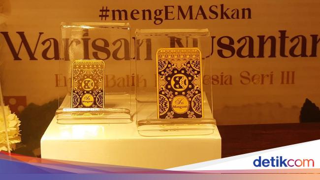 Wujud Emas Batangan Motif Batik yang Ciamik
