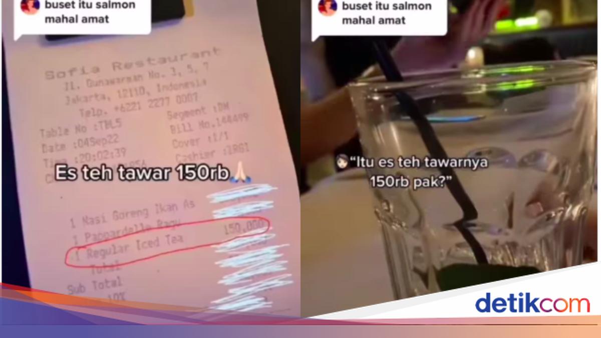 Wow! Es Teh Tawar di Restoran Ini Harganya Rp 150 Ribu