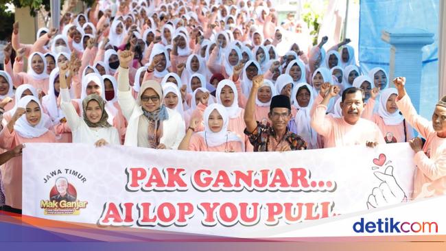 Emak-emak di Lamongan Kumpul Dukung Ganjar Maju Pilpres 2024