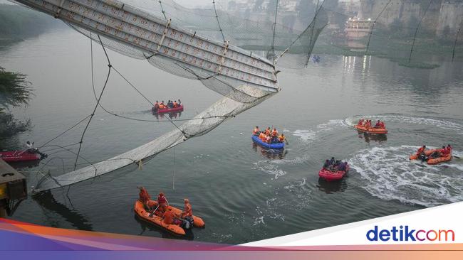 Video: Tragedi Jembatan Roboh di India, 132 Orang Tewas!