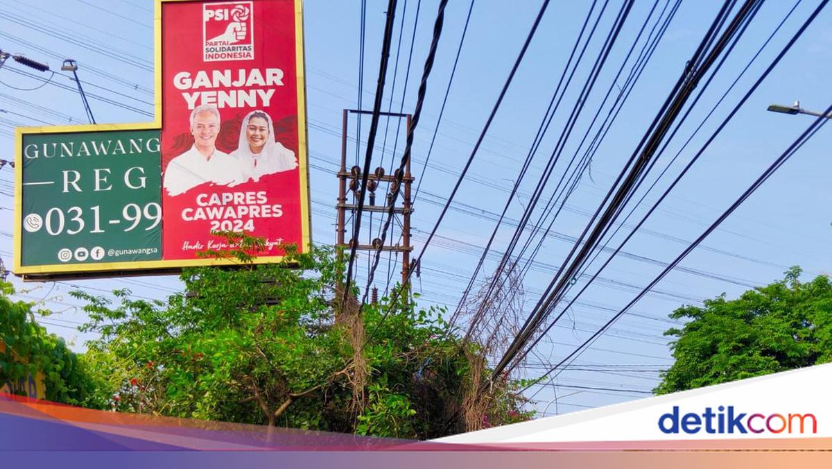 Baliho PSI Ganjar-Yenny di Gresik Belum Kantongi Izin