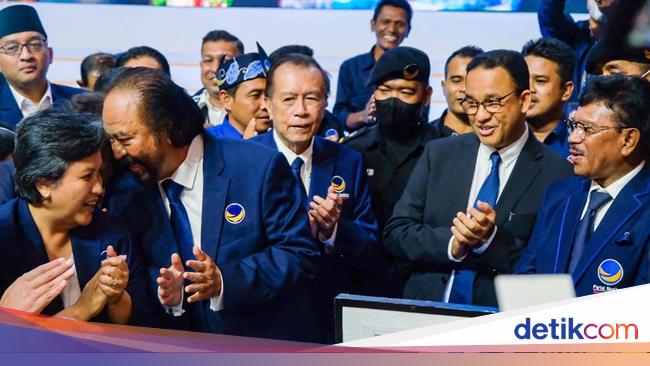 Momen Mesra Surya Paloh-Anies Baswedan di HUT NasDem Momen Mesra Surya Paloh-Anies Baswedan di HUT NasDem
