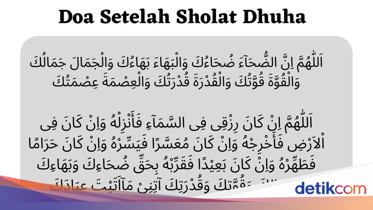 3 Doa Setelah Sholat Dhuha Latin dan Artinya