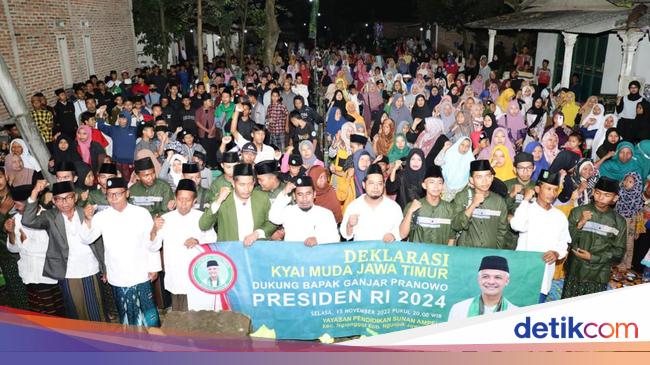 Kiai Muda Nganjuk Doa Bersama Dukung Ganjar Nyapres 2024