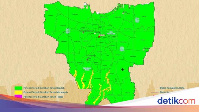 Ini 10 Daerah di Jaksel-Jaktim Diminta Waspada Potensi Pergerakan Tanah Ini 10 Daerah di Jaksel-Jaktim Diminta Waspada Potensi Pergerakan Tanah