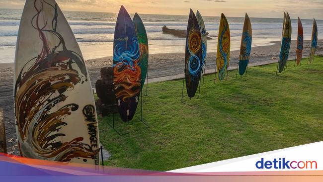 Lewat Lukisan di Atas Papan Surfing, Oka Astawa Sorot Sampah di Pantai Bali