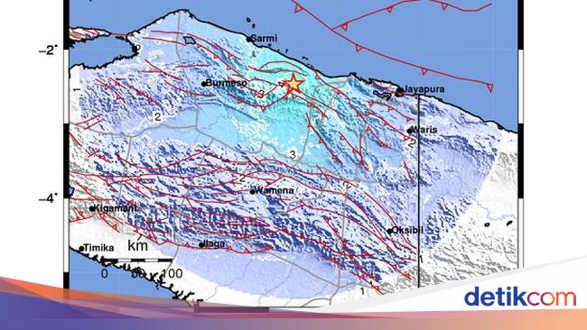 Gempa M 5,1 di Sarmi Papua Tidak Berpotensi Tsunami