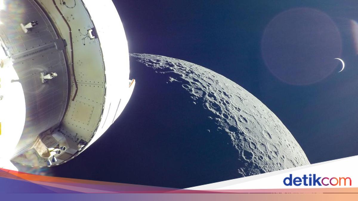 Potret Terdekat Permukaan Bulan dari Pesawat Luar Angkasa Orion