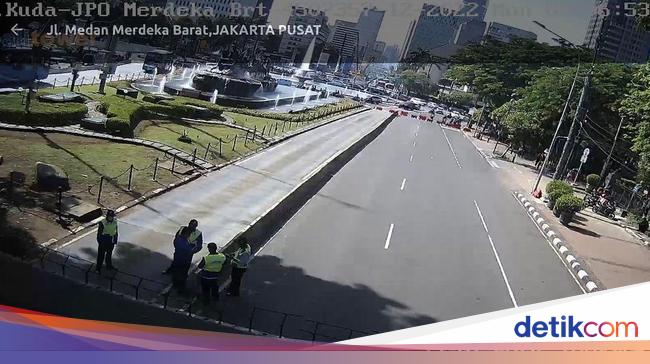 Ada Demo di Patung Kuda, Lalin Menuju Istana Ditutup Pagi Ini