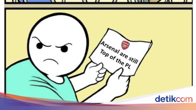 Meme Arsenal, Maaf Jalur Puncak Liga Inggris Ditutup!