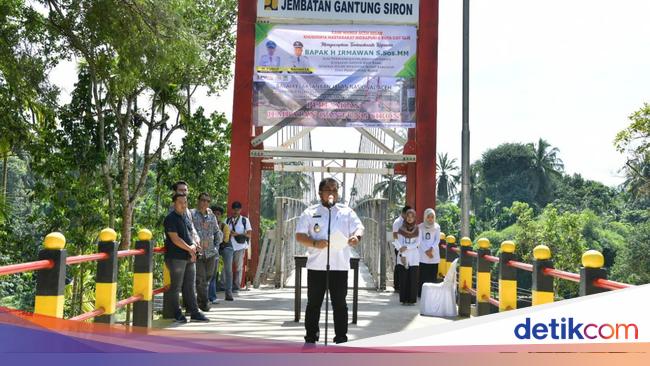 2 Desa di Pedalaman Aceh Besar Akhirnya Terhubung Jembatan Gantung Lagi