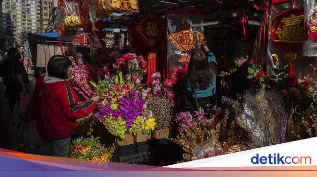 Semarak Pasar Bunga di Hong Kong Sambut Perayaan Imlek