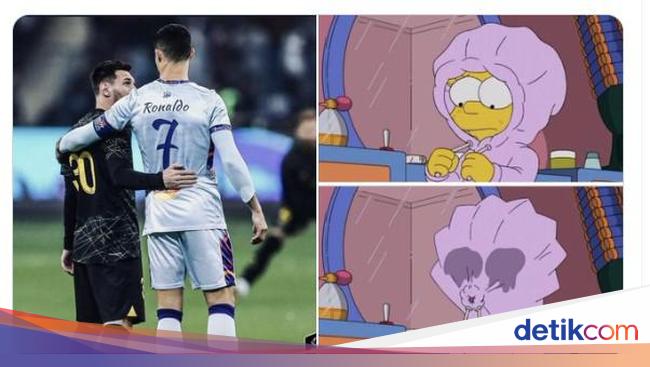 Meme Mengandung Bawang, Potret Kehangatan Ronaldo dan Messi