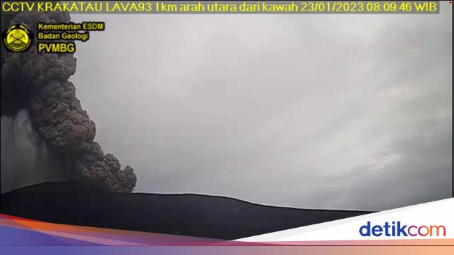 Gunung Anak Krakatau Erupsi 7 Kali Pagi Ini Gunung Anak Krakatau Erupsi 7 Kali Pagi Ini
