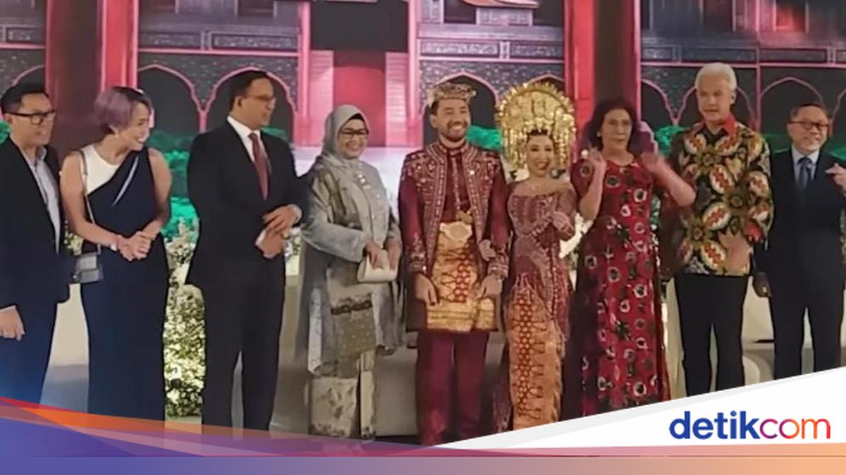 Ganjar dan Anies Bertemu di Nikahan Kiky Saputri, Makan Semeja