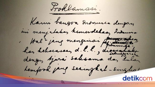 Isi Teks Proklamasi Kemerdekaan Indonesia dan Sejarah Perumusannya