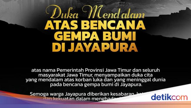 Gubernur Khofifah Belasungkawa Gempa Duka Papua Duka Bagi Jawa Timur