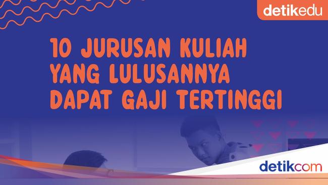 Infografis 10 Jurusan Kuliah Yang Lulusannya Dapat Gaji Tertinggi
