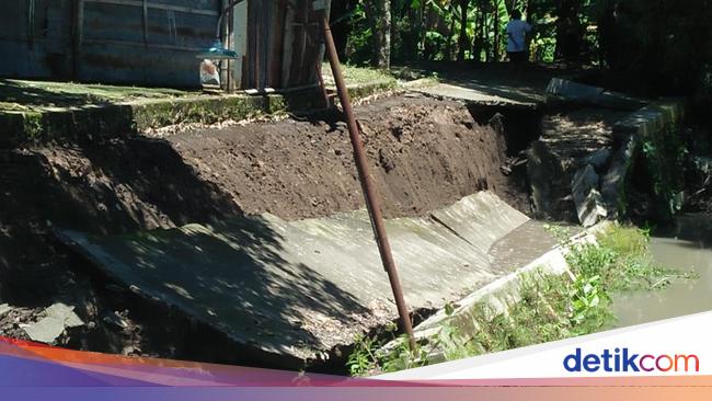 Tanggul 45 Meter di Sungai Kuning Trucuk Klaten Longsor, Ancam Permukiman