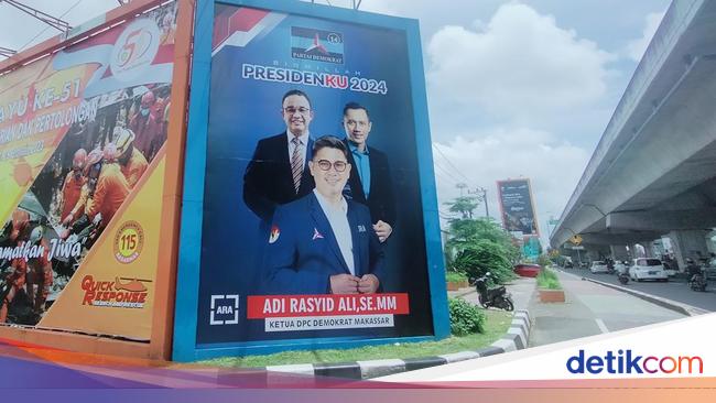 Demokrat Makassar Mulai Sebar Alat Peraga Dukung Anies-AHY di Pilpres 2024