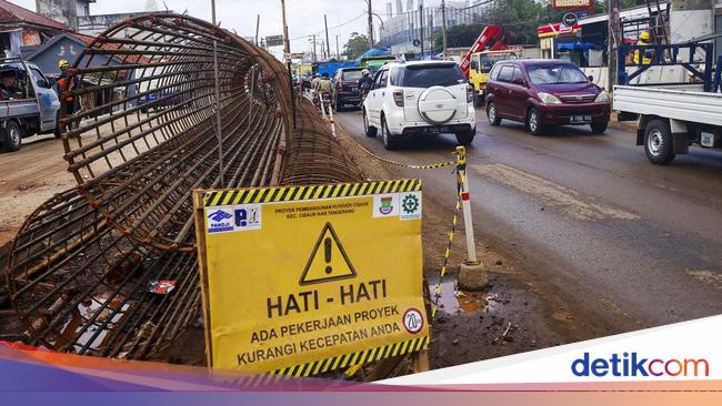 Melihat Pembangunan Flyover Cisauk Tangerang