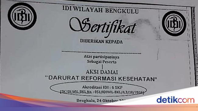 Viral Sertifikat Dokter Dapat 'Hadiah' 6 SKP karena Ikut Demo, IDI ...