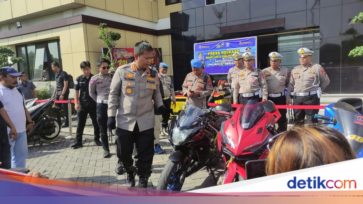 Razia Balap Liar di Sidoarjo, 120 Motor Diamankan