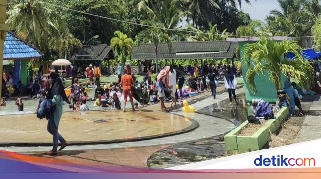 Libur Lebaran, 2.000 Pengunjung Padati Wisata Air Panas Sulili Pinrang