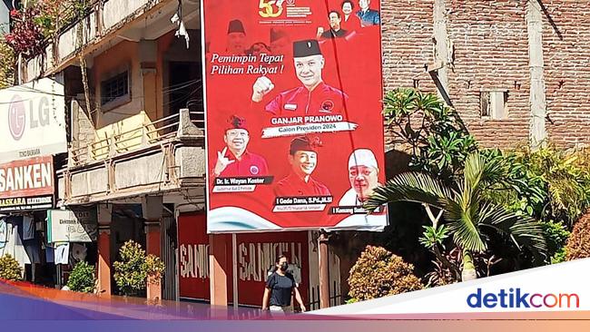 Baliho Ganjar Capres Mulai Bertebaran di Karangasem