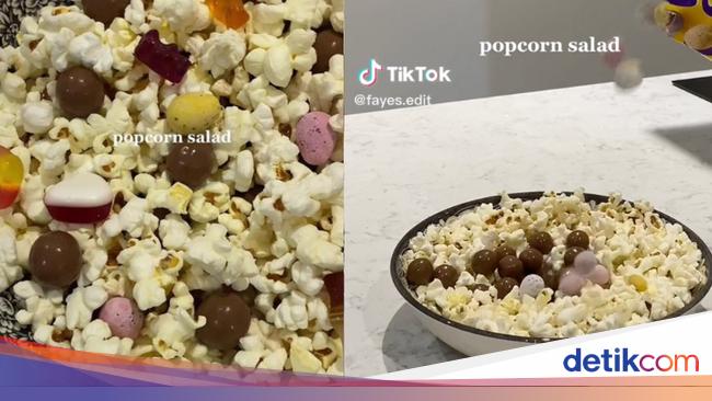 Unik! Ini Salad Popcorn, Kreasi Camilan Manis yang Viral di TikTok