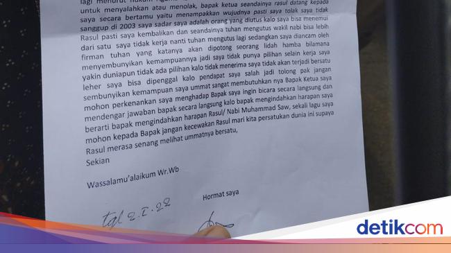 Isi Surat Penembak Kantor MUI Pusat yang Ngaku Nabi Isi Surat Penembak Kantor MUI Pusat yang Ngaku Nabi